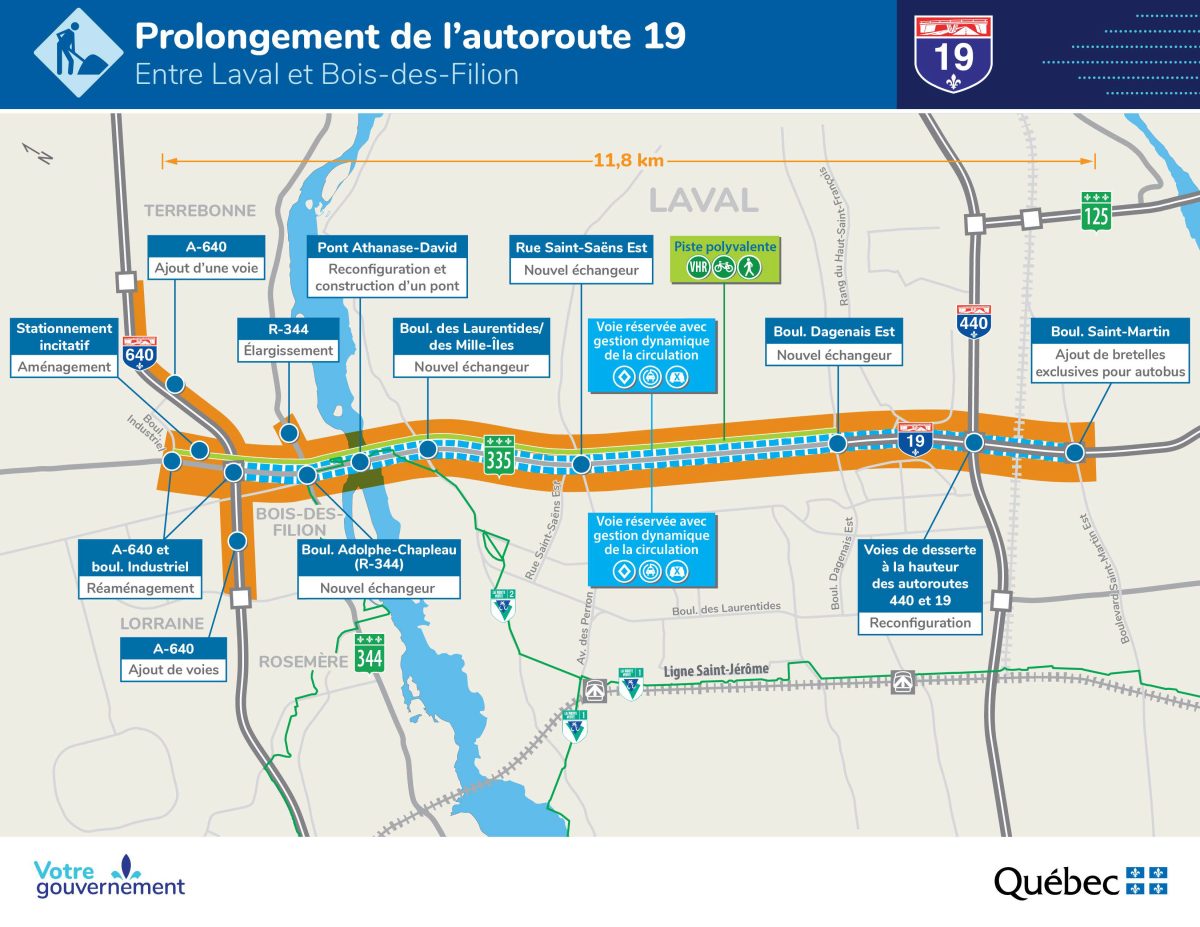 L’autoroute 19 serait complétée à la fin 2027 au coût de 900 M ...