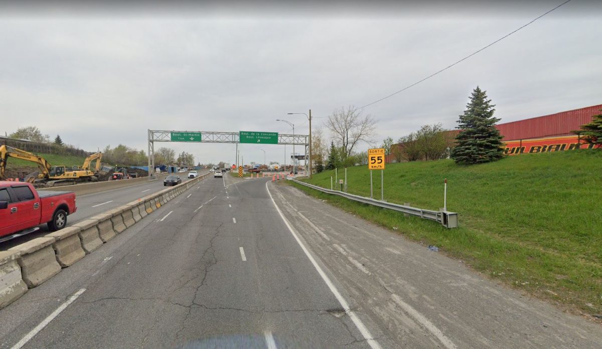 La bretelle d'accès aux boulevards de la Concorde et Vanier rouverte