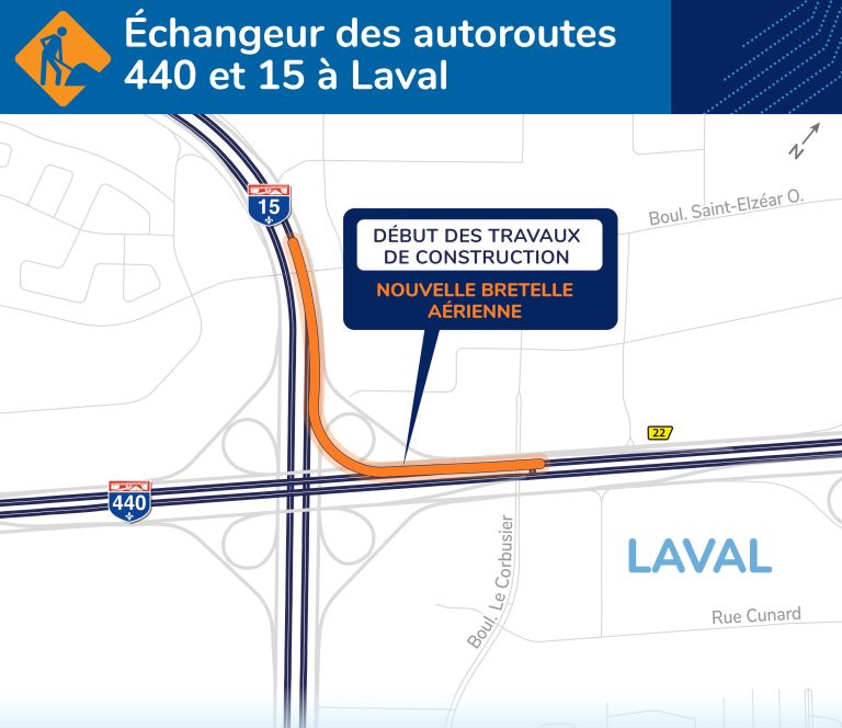 Début des travaux pour l’échangeur des autoroutes 440 et 15