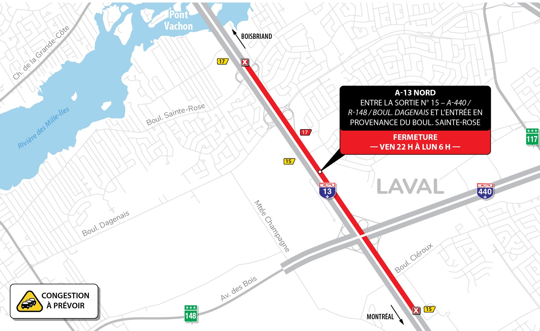 L'A-13 fermée pour des travaux intensifs ce week-end