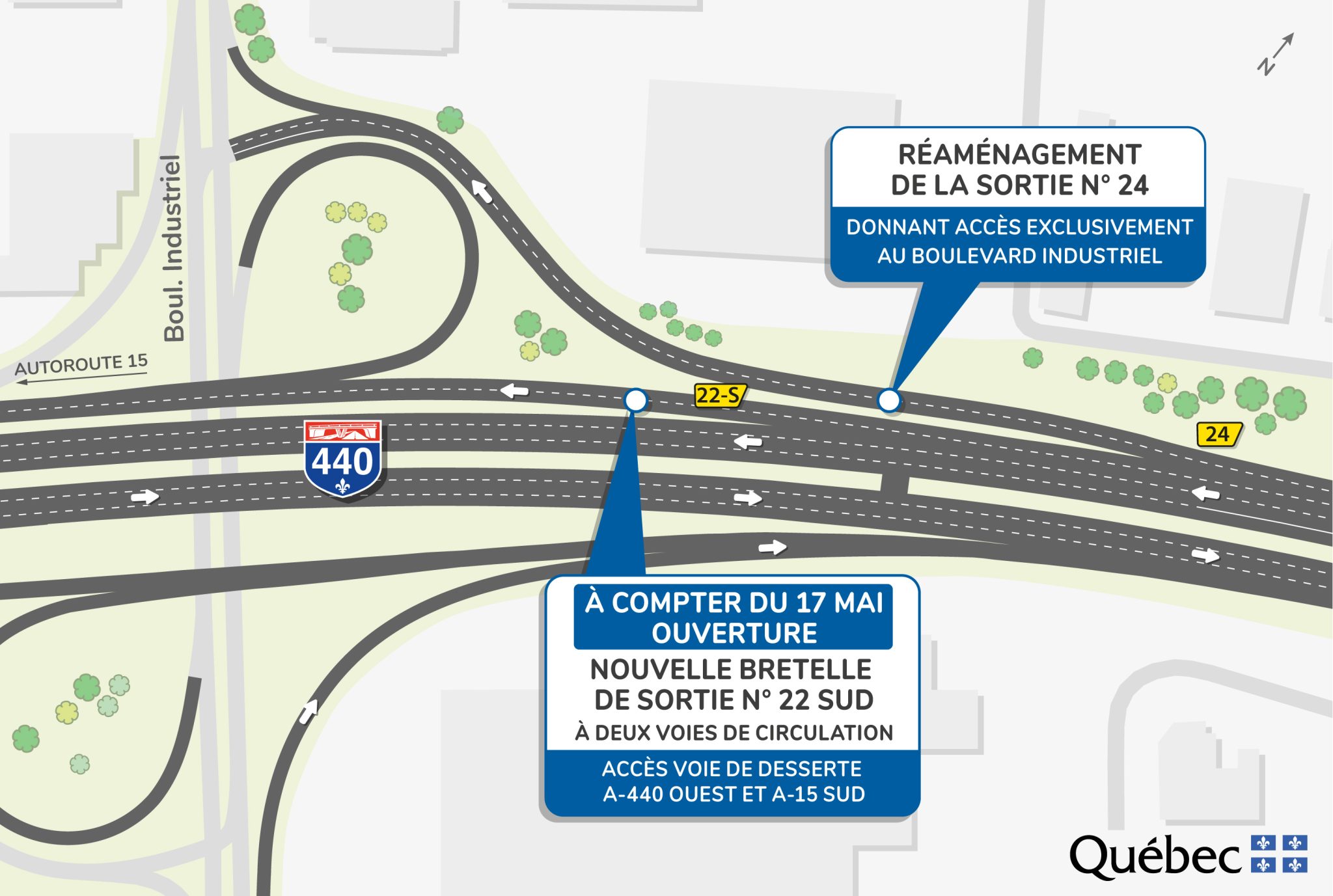 La nouvelle sortie 22 de l'autoroute 440 mise en service
