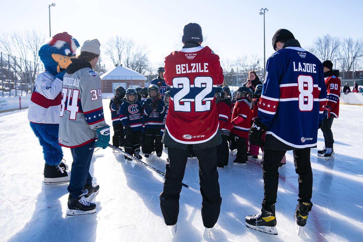 Entraînement et rencontre avec le Rocket de Laval pour la relâche scolaire