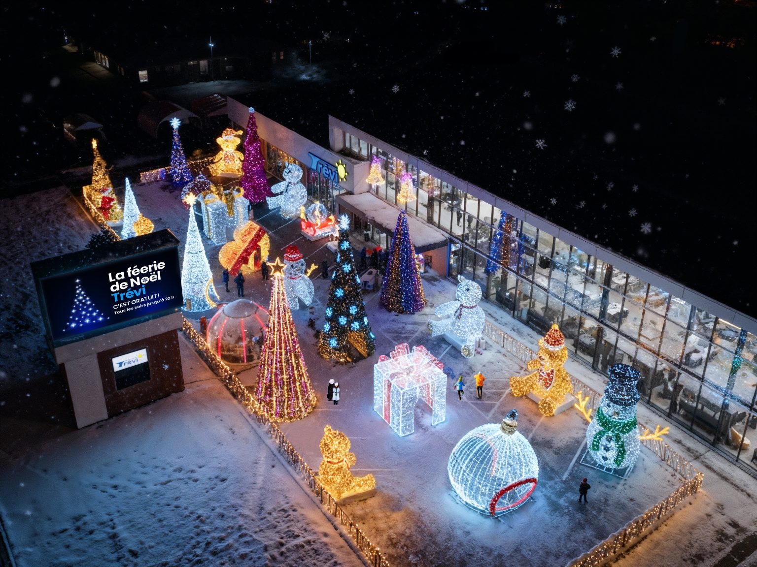 Parcours gratuit de structures illuminées de Noël à Laval